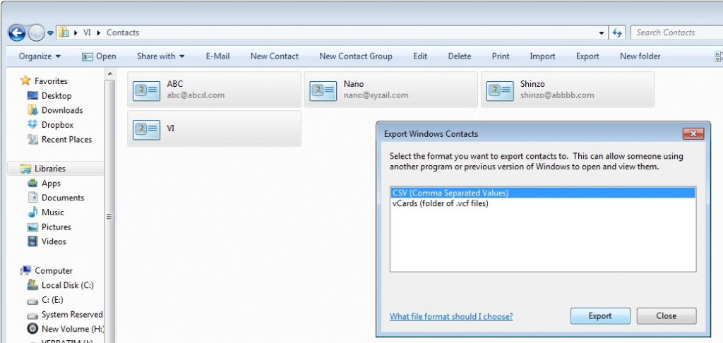 How to Convert Windows Contact to CSV or Vcard (VCF) » Reveal That