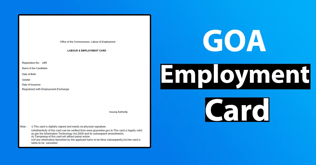 Goa Employment Card Apply Online Renewal » Reveal That