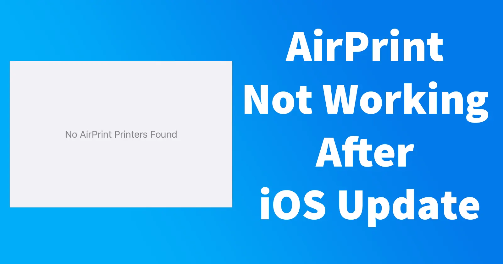 AirPrint Not Working After iOS Update Troubleshooting » Reveal That