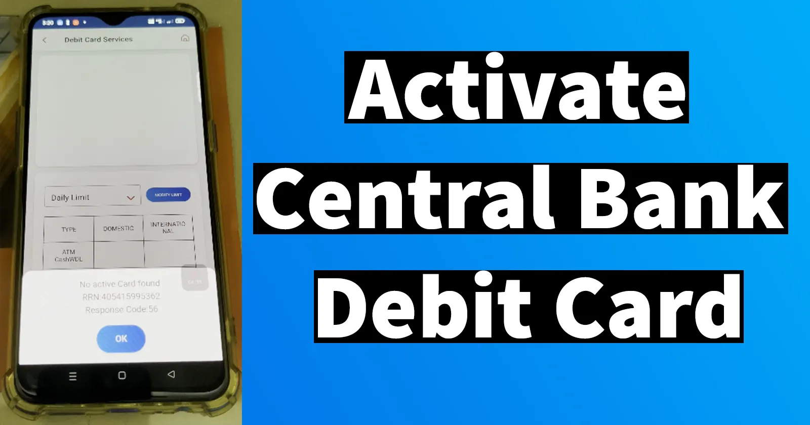 How to Activate Central Bank Debit Card » Reveal That