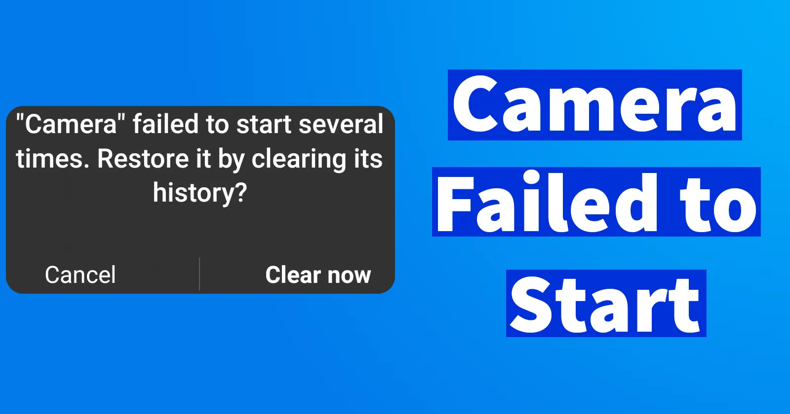 How to Fix Camera Failed to Start Several Times » Reveal That