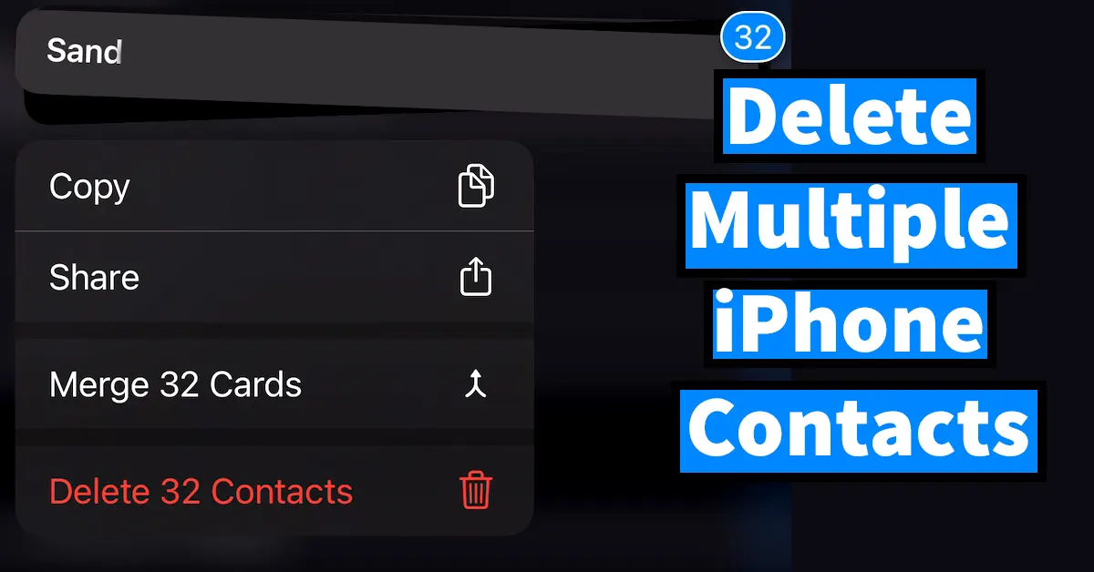 How to Delete Multiple iPhone Contacts at Once » Reveal That
